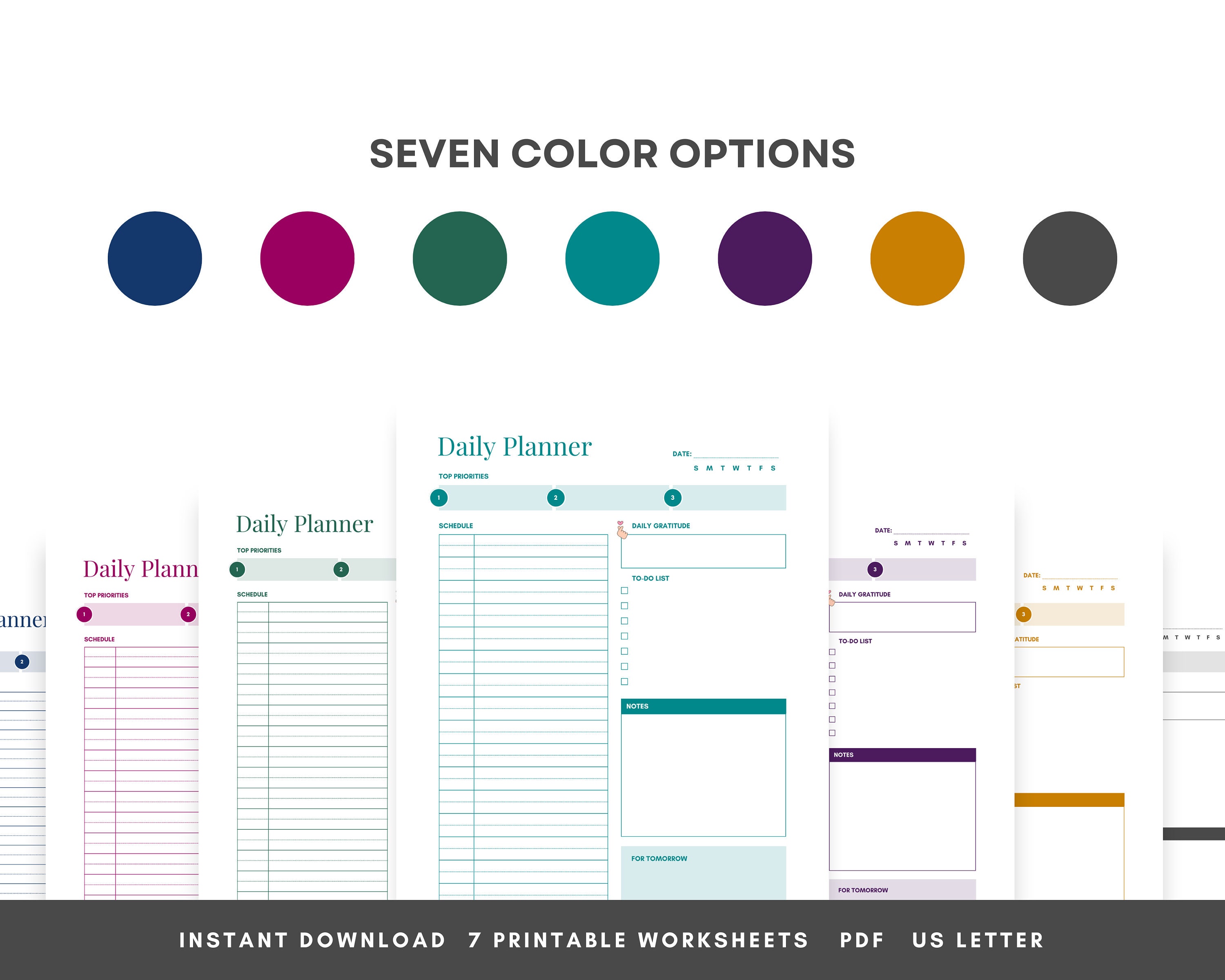 ADHD Planner, Digital Planner, ADHD Printable, Daily Planner, Weekly ...