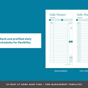 ADHD Planner, Sticky Note Printable, Daily Planner, Weekly Planner ...