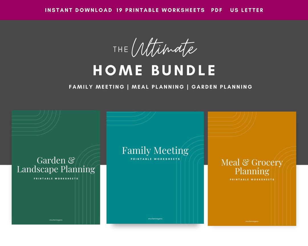 Home Organization Guide, Home Planner, Family Meeting Printable, Home ...