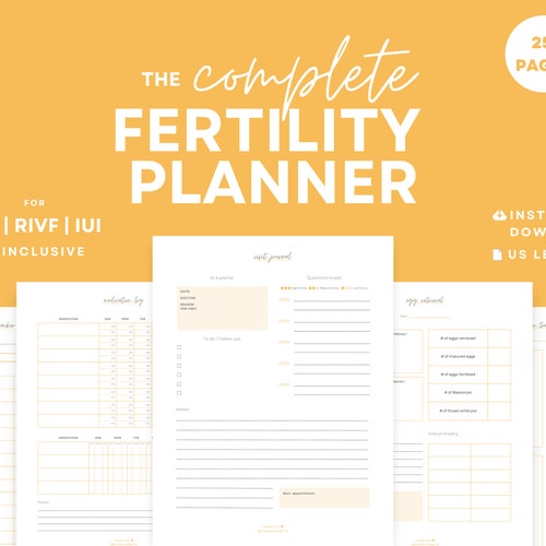IVF Planner Fertility Planner Medication Tracker Fertility - Etsy