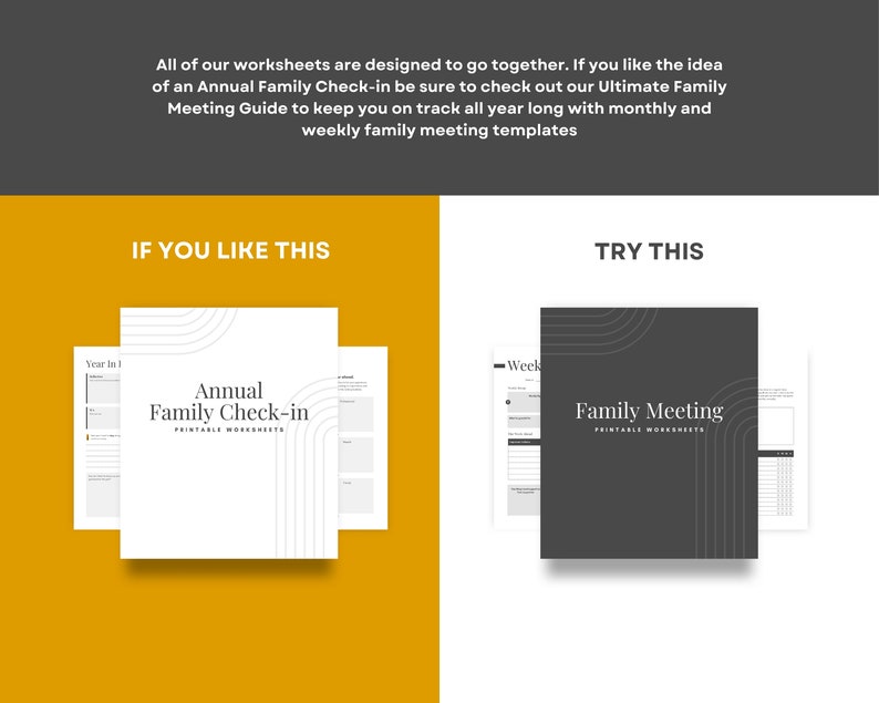 Annual Family Check-in Guide, Printable, Family Meeting, Home Planner ...