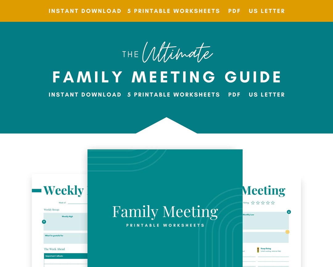 Family Meeting Guide, Home Planner, Family Meeting Printable, Home ...