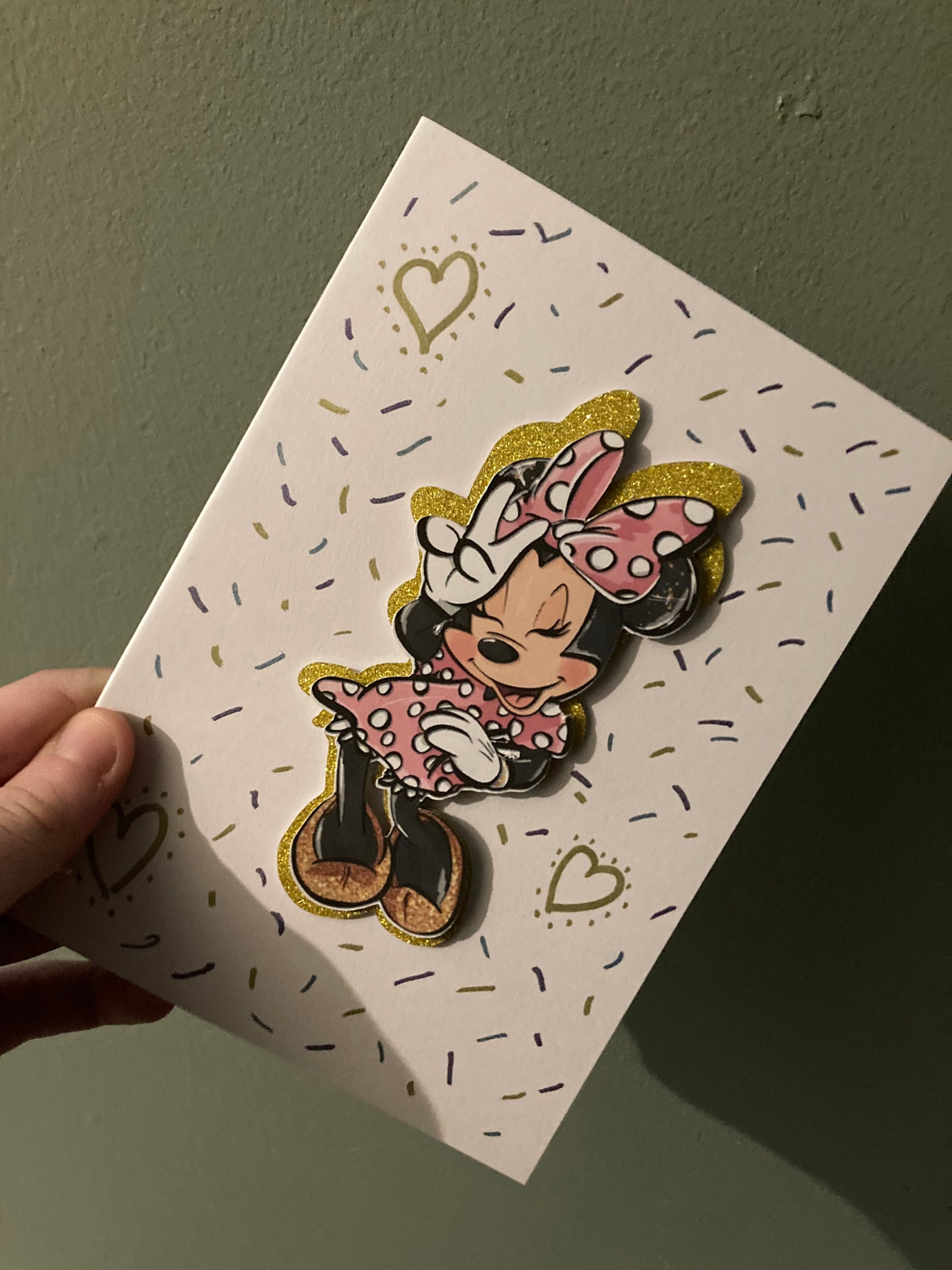 Minnie Mouse Birthday Card - Etsy