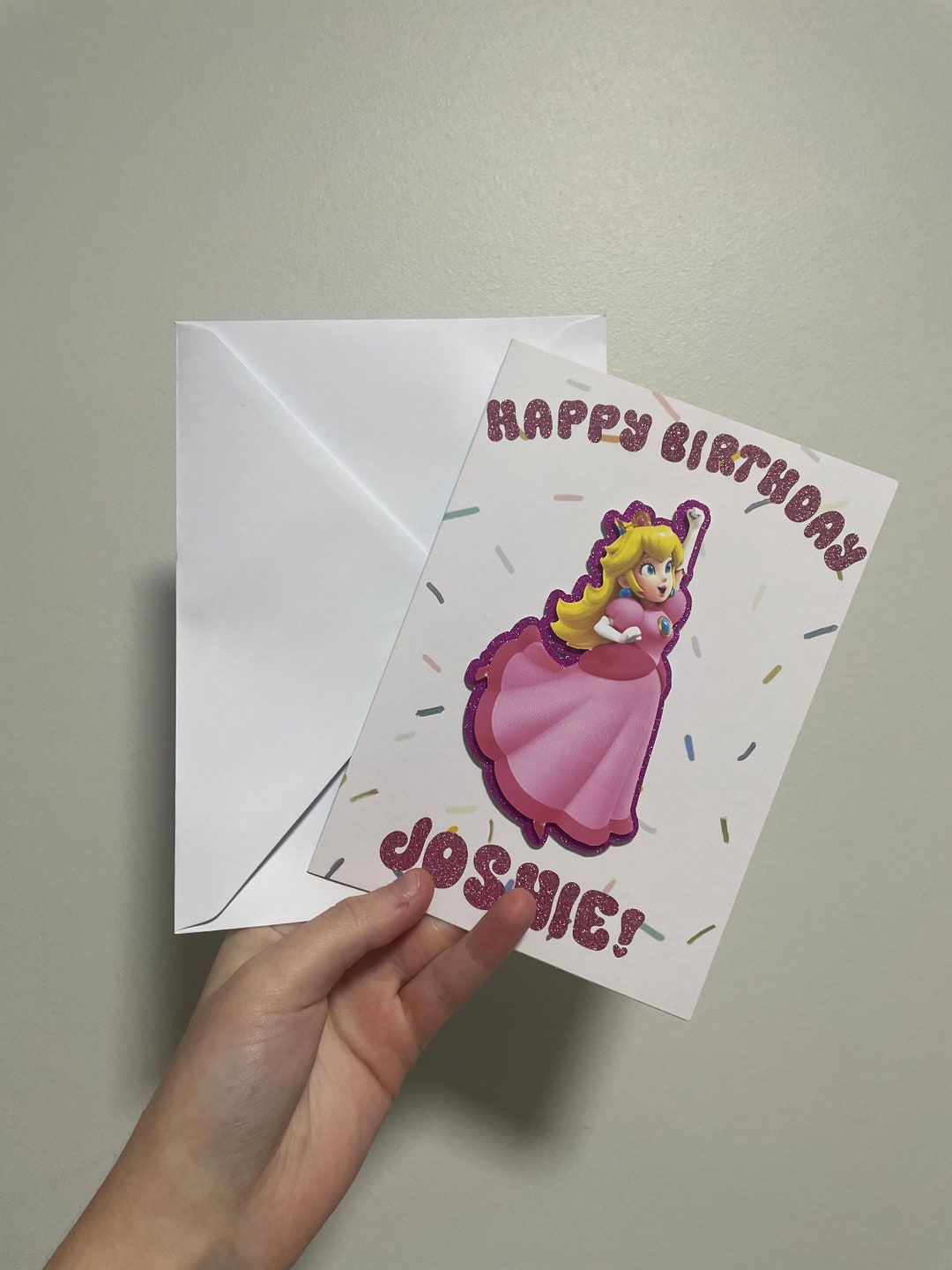 Princess Peach Birthday Card - Etsy
