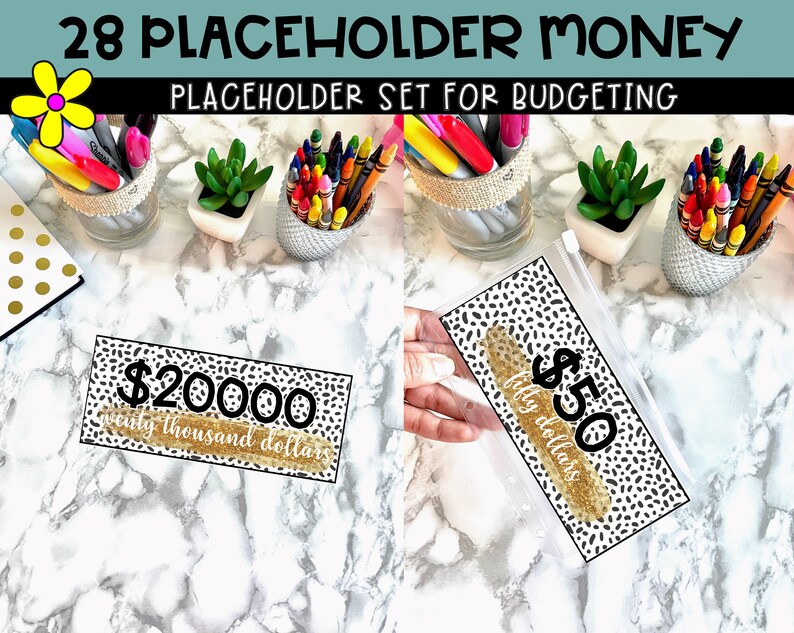Printable | Money Placeholders for A6 Budget Binders| A6 Cash Envelope ...