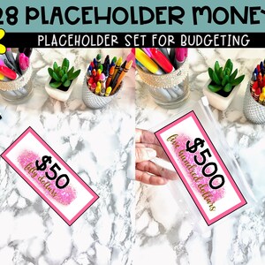 Printable Placeholder Money Bundle for Cash Envelopes | A6 Budget ...