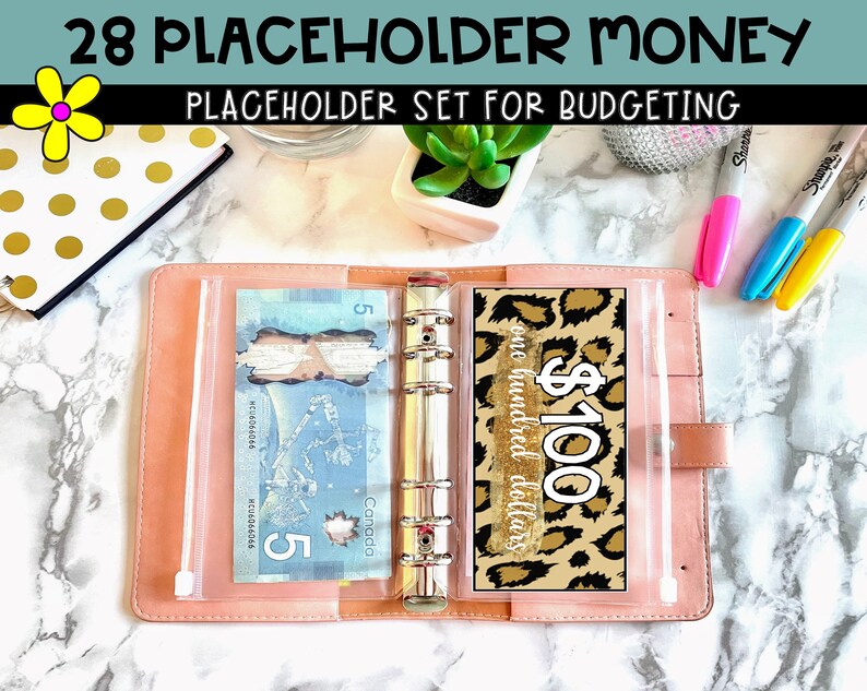 Printable A6 Budget Binder Money Placeholders | Cash Envelope Savings ...