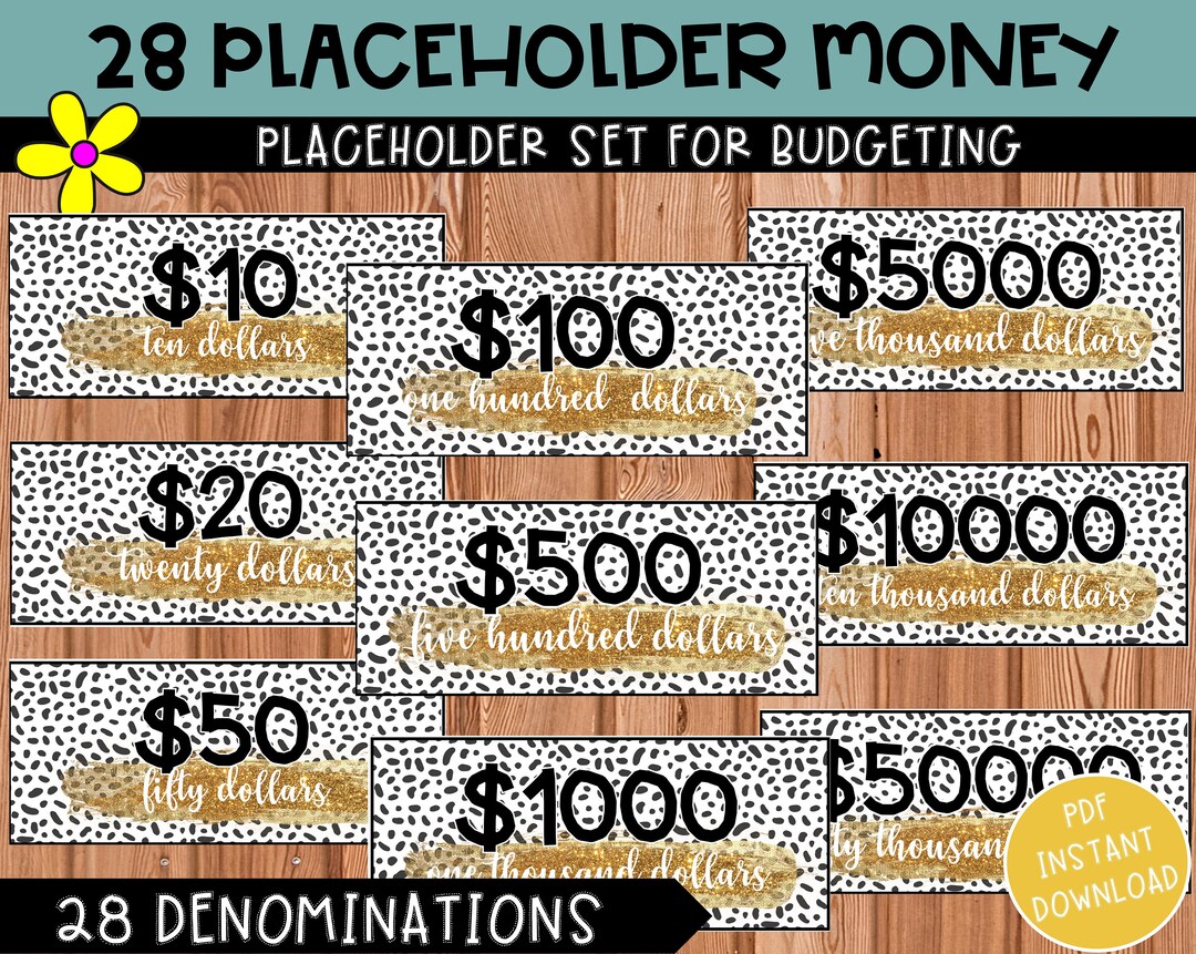 Printable | Money Placeholders for A6 Budget Binders| A6 Cash Envelope ...