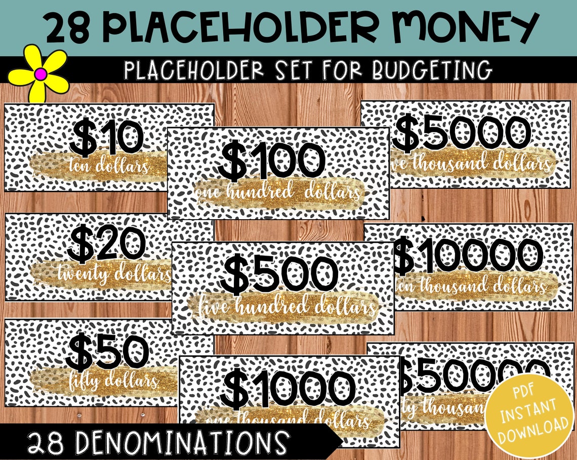 Printable | Money Placeholders for A6 Budget Binders| A6 Cash Envelope ...