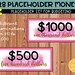 Printable Placeholder Money Bundle for Cash Envelopes A6 Budget Binders ...