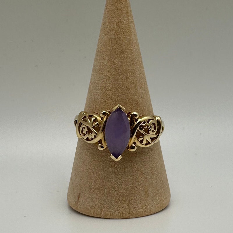 Purple Gold Ring - Etsy