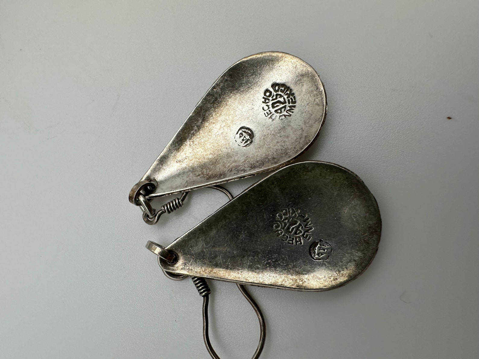 Vintage .925 Sterling Silver Dangle Drop Earrings Stamped Hecho Mexico 925 - Etsy