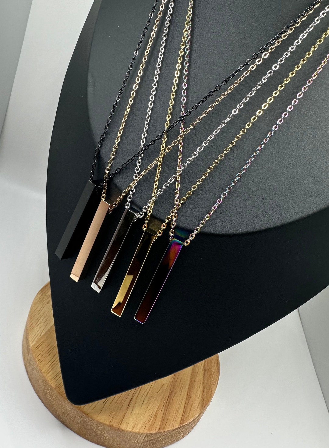 Cute Rectangular Bar Pendent Necklace - Etsy