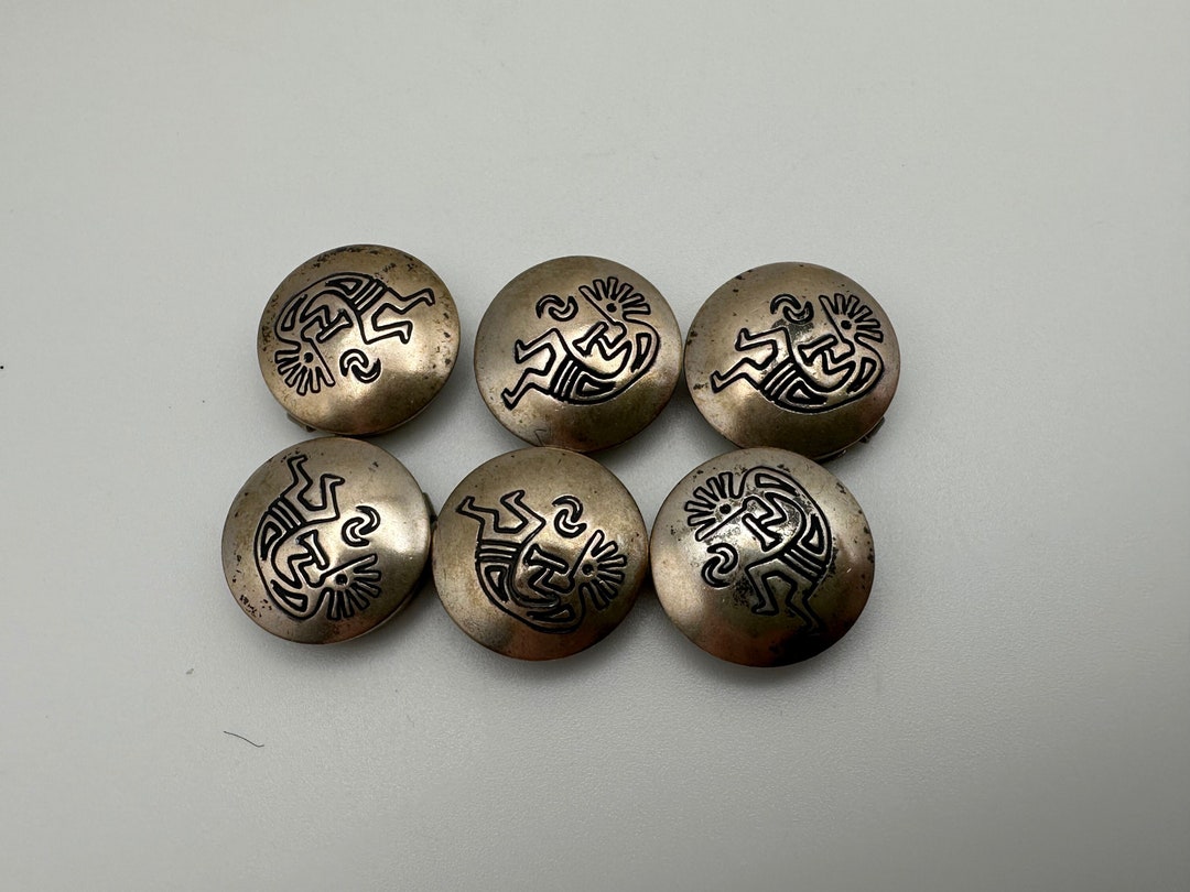 Vintage Kokopelli Sterling Silver .925 Button Cover Native American ...