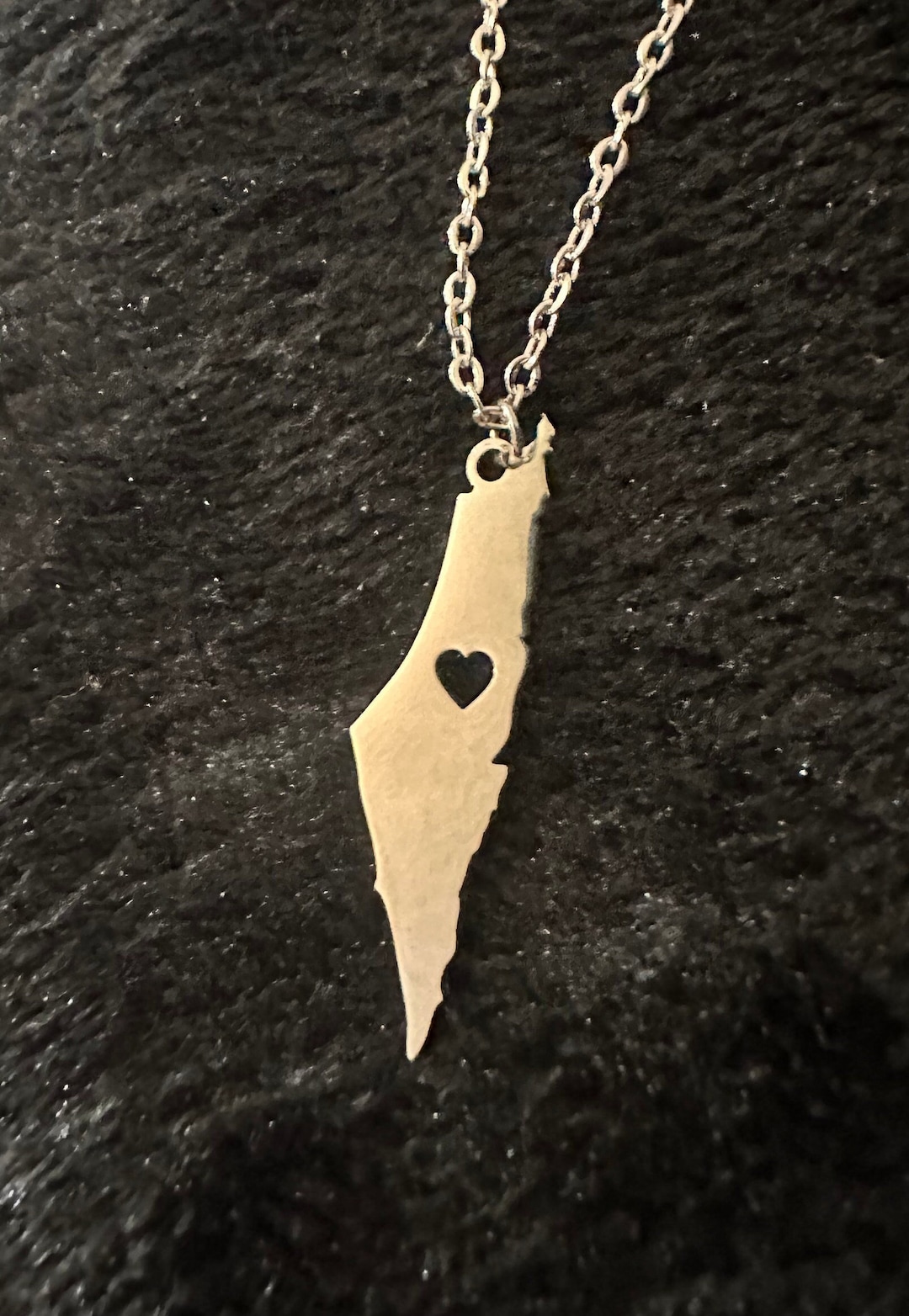 Palestine Map Palestinian Heart Necklace Pendent - Etsy