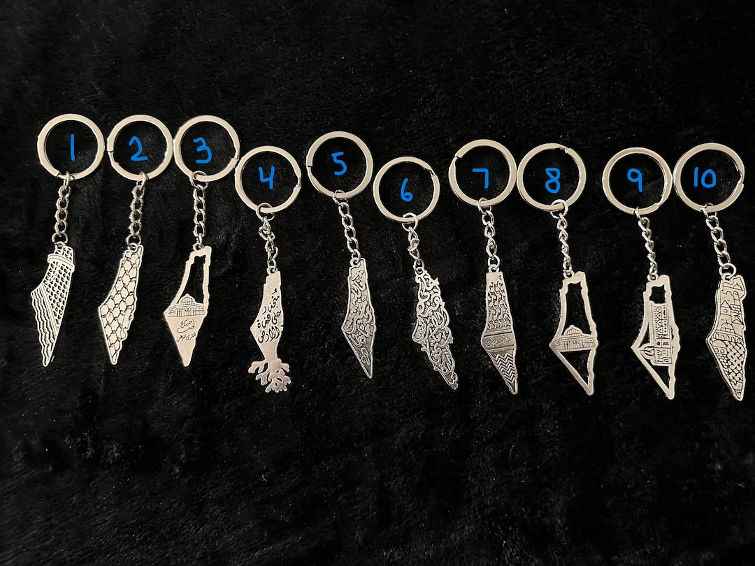 Palestine Palestinian Keychain Key Ring - Etsy