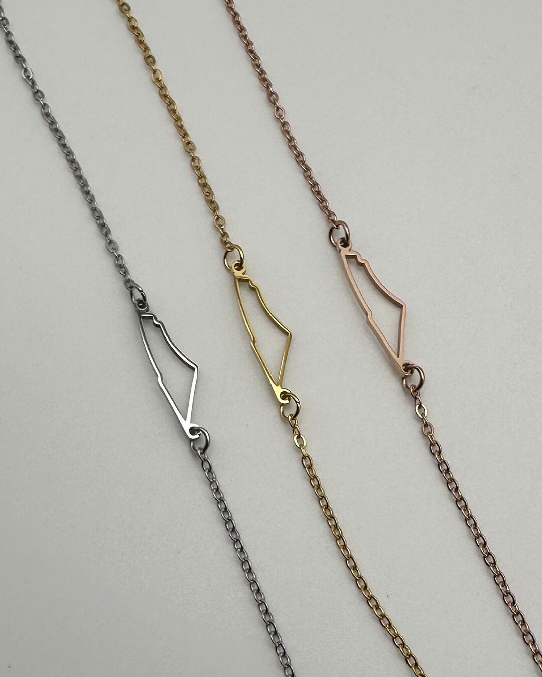 Palestine Palestinian Map Outline Bracelets Choice of Rose Gold Color ...