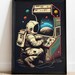 Retro Astronaut Arcade Poster: Vintage Space Art (digital Download) - Etsy