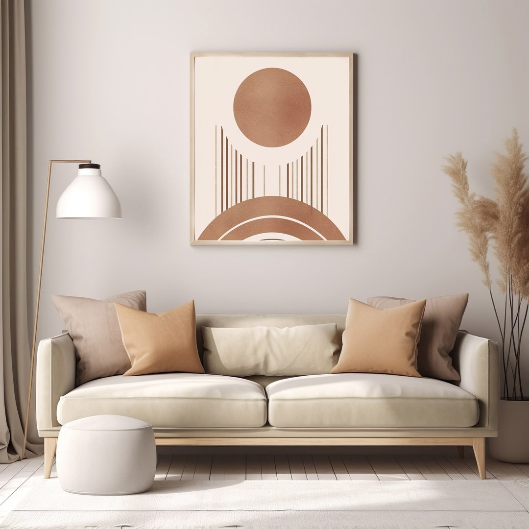 Abstract Boho Art, Bohemian Arch Wall Art, Geometric Arch, Terracotta ...