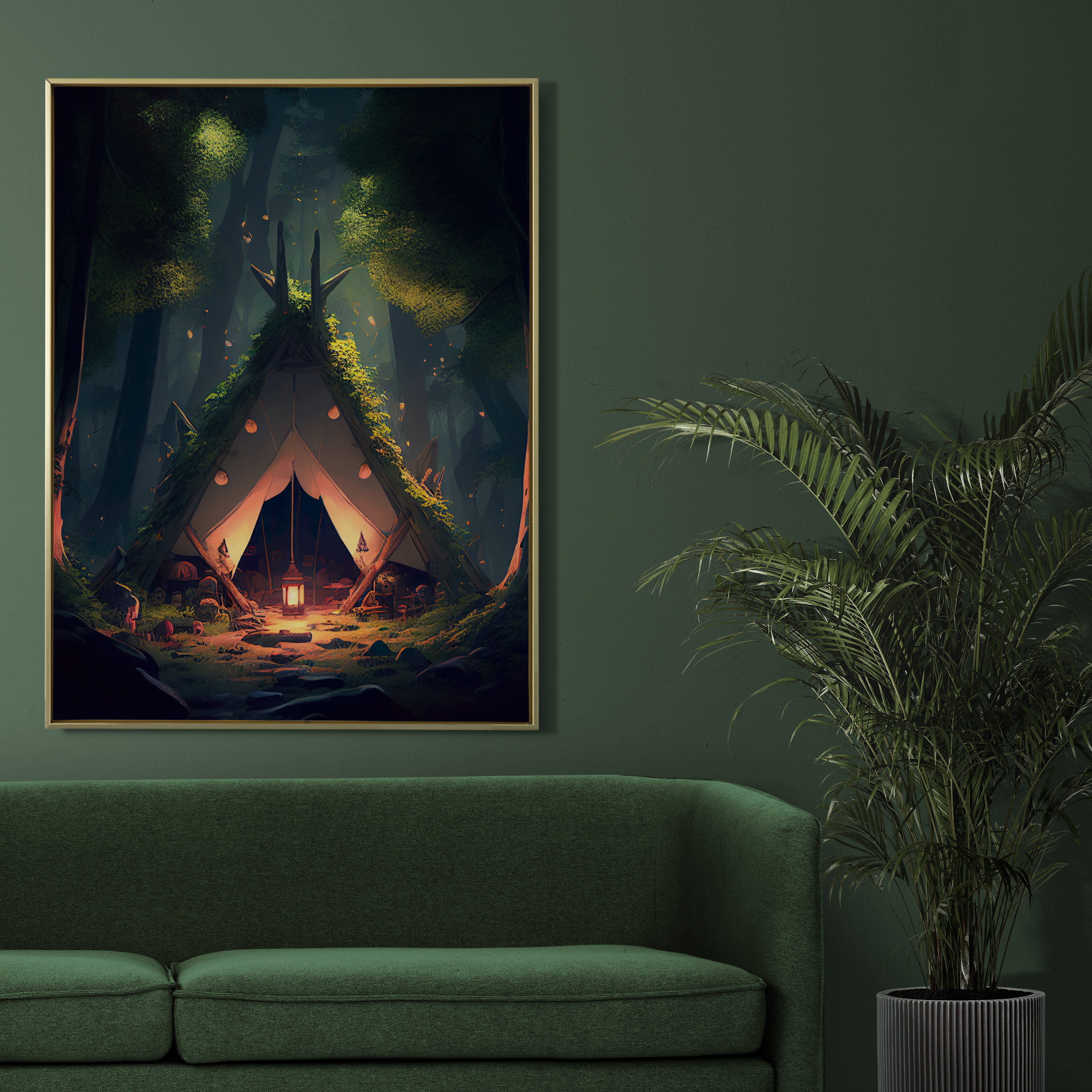 Enchanted Forest Print Tent in a Forest Kids Rooms Wall Art - Etsy