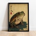 Cute Japanese Frog Print, Japanese Frog Poster, Ukiyo-e Wall Art ...