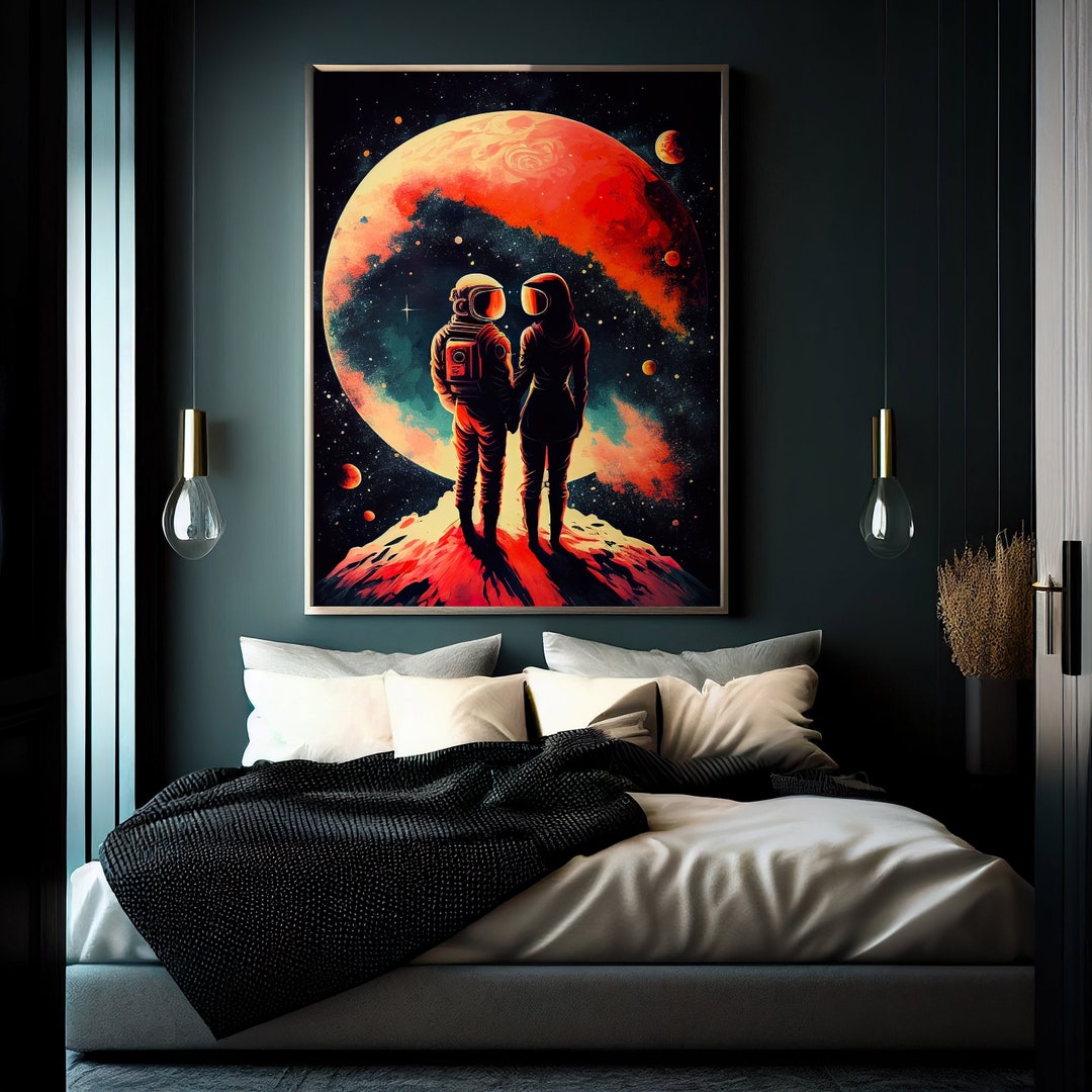 Astronaut Valentines Gift, Space Poster, Valentines Day Gifts ...