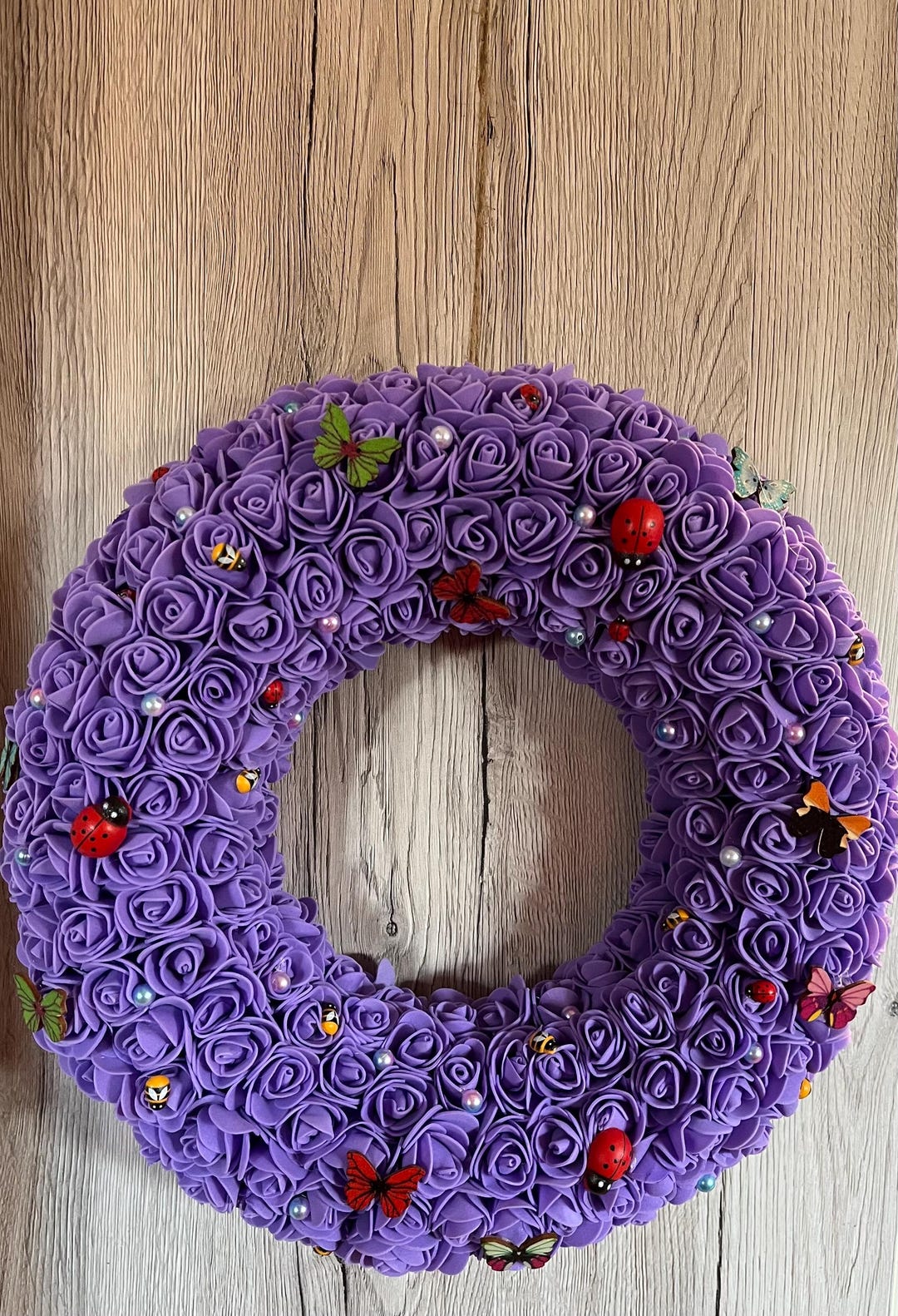 Purple Rose Wreath - Etsy