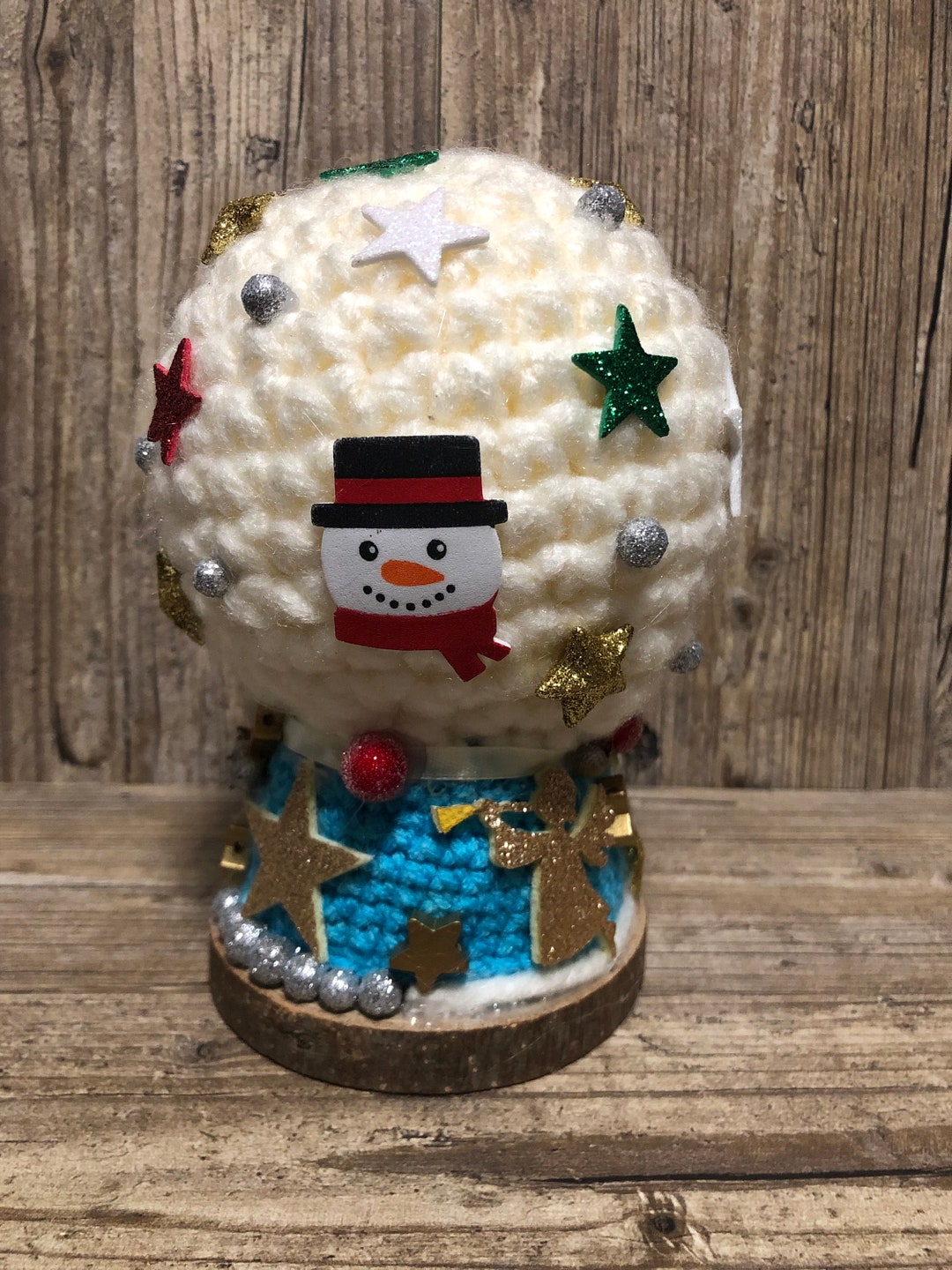 Crocheted Snow Globe - Etsy