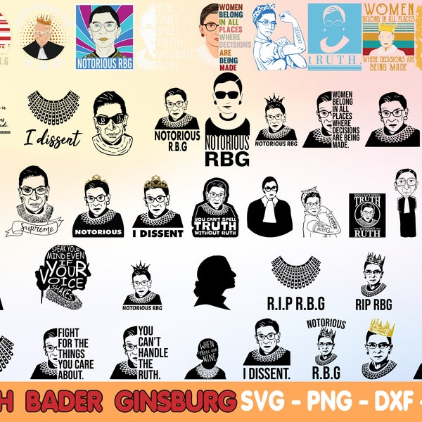 Ruth Bader Ginsburg Clipart - Etsy