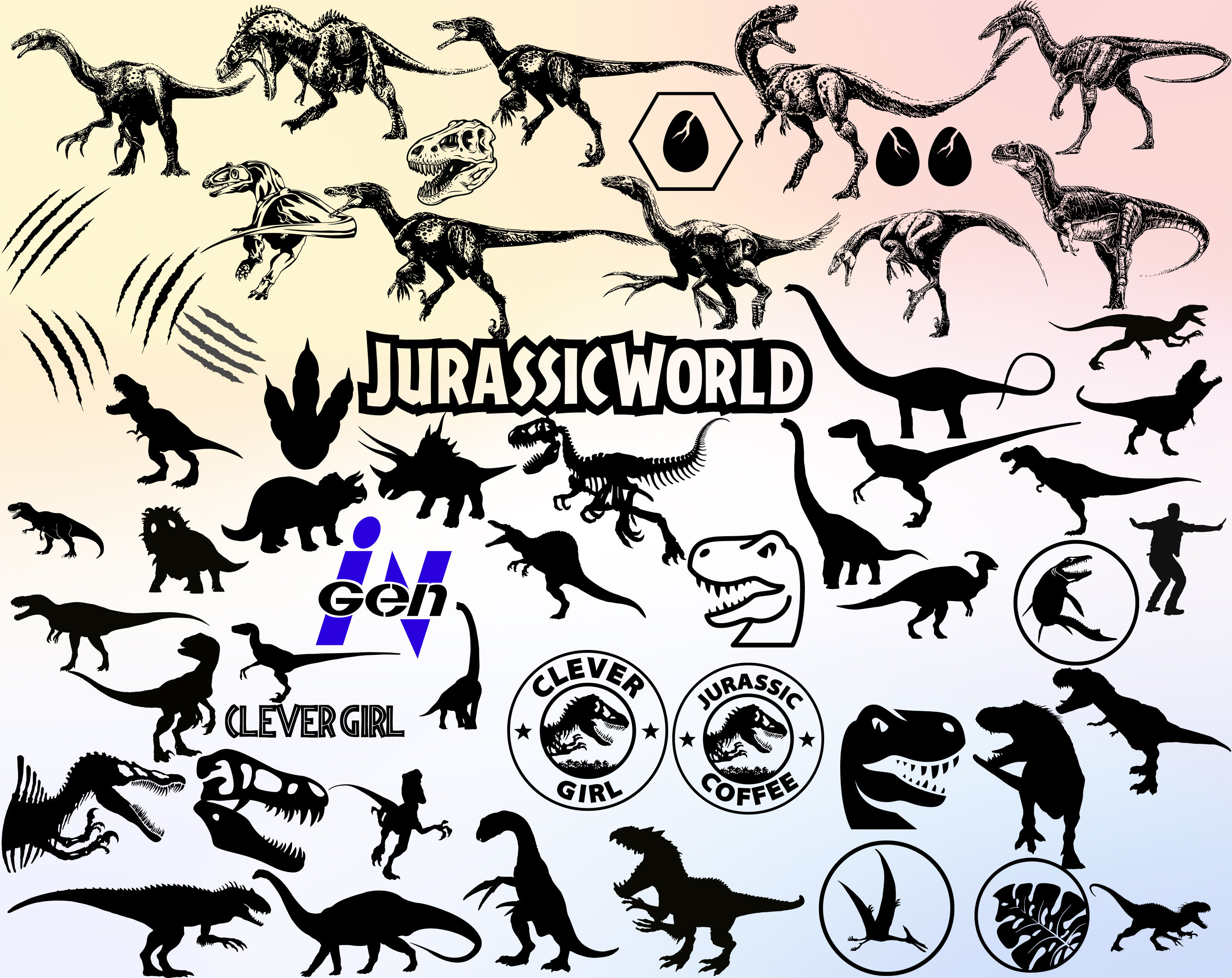 500 Design Bundle Layered Items Jurassic Park Svg - Etsy Canada