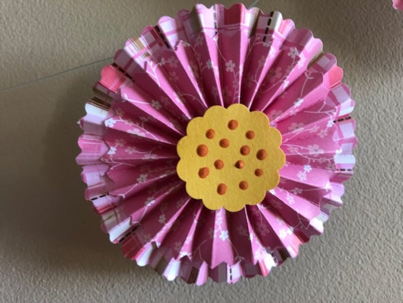 Spring/flower - Banner/garland - Paper Rosette Banner - Etsy