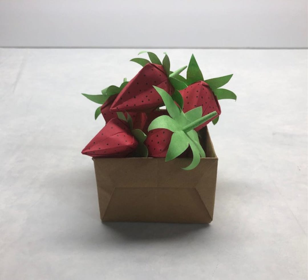 Origami - Strawberries and Basket - Etsy