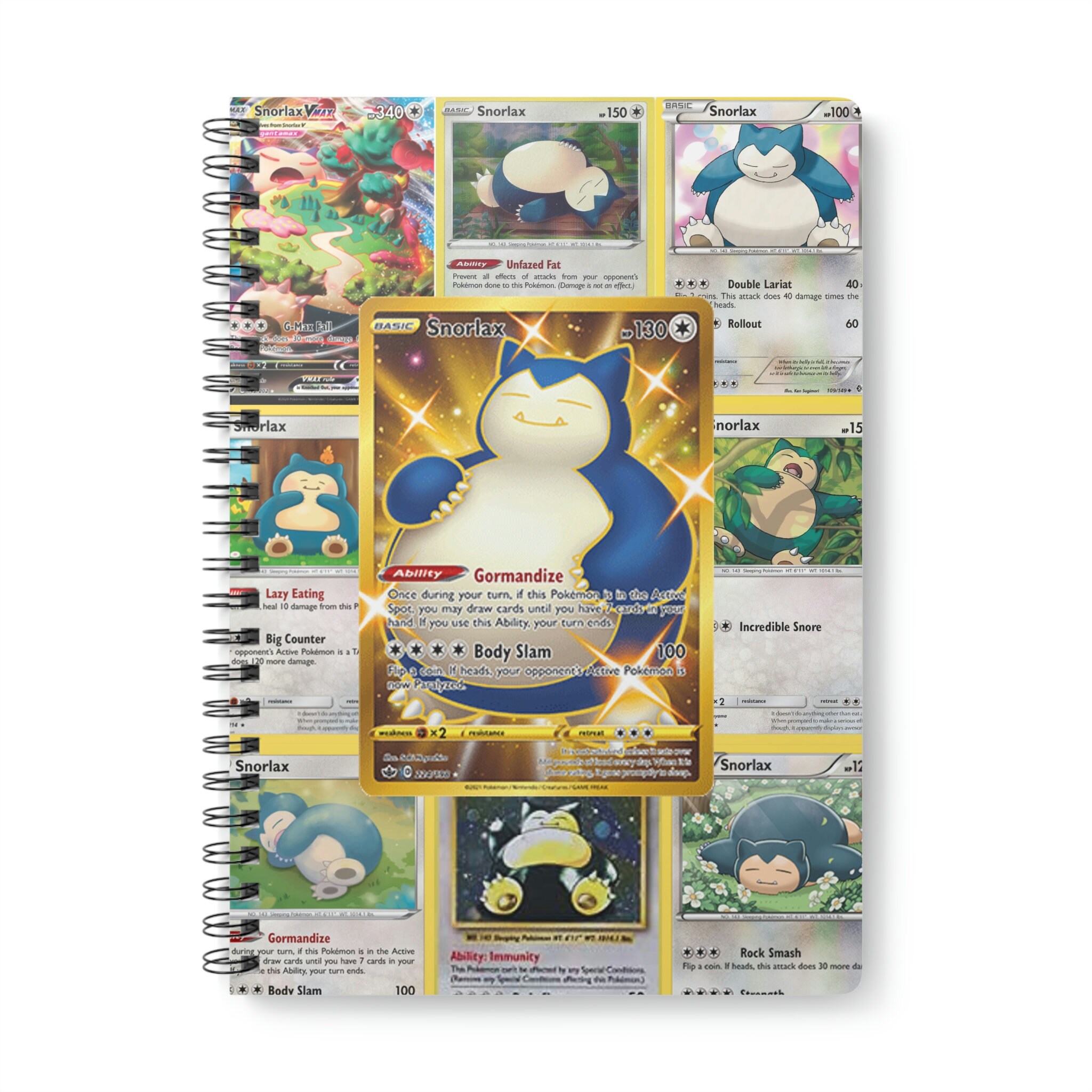 Pokemon Spiral Notebook Snorlax Pokemon Card Notebook - Etsy UK