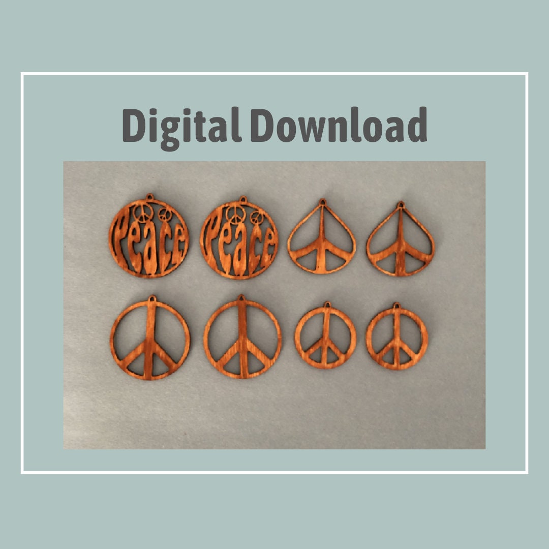 Peace Sign Earring, Svg, 70's Earrings, Hippy Jewelry, Unique 60s ...