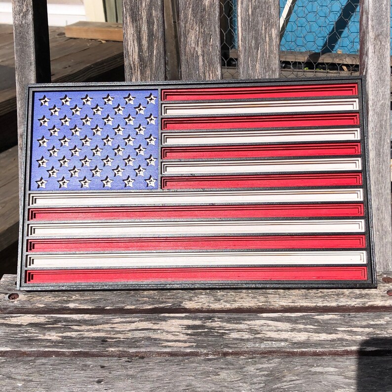 Layered U.S. Flag SVG, Wall Art Vector File (digital Download) - Etsy