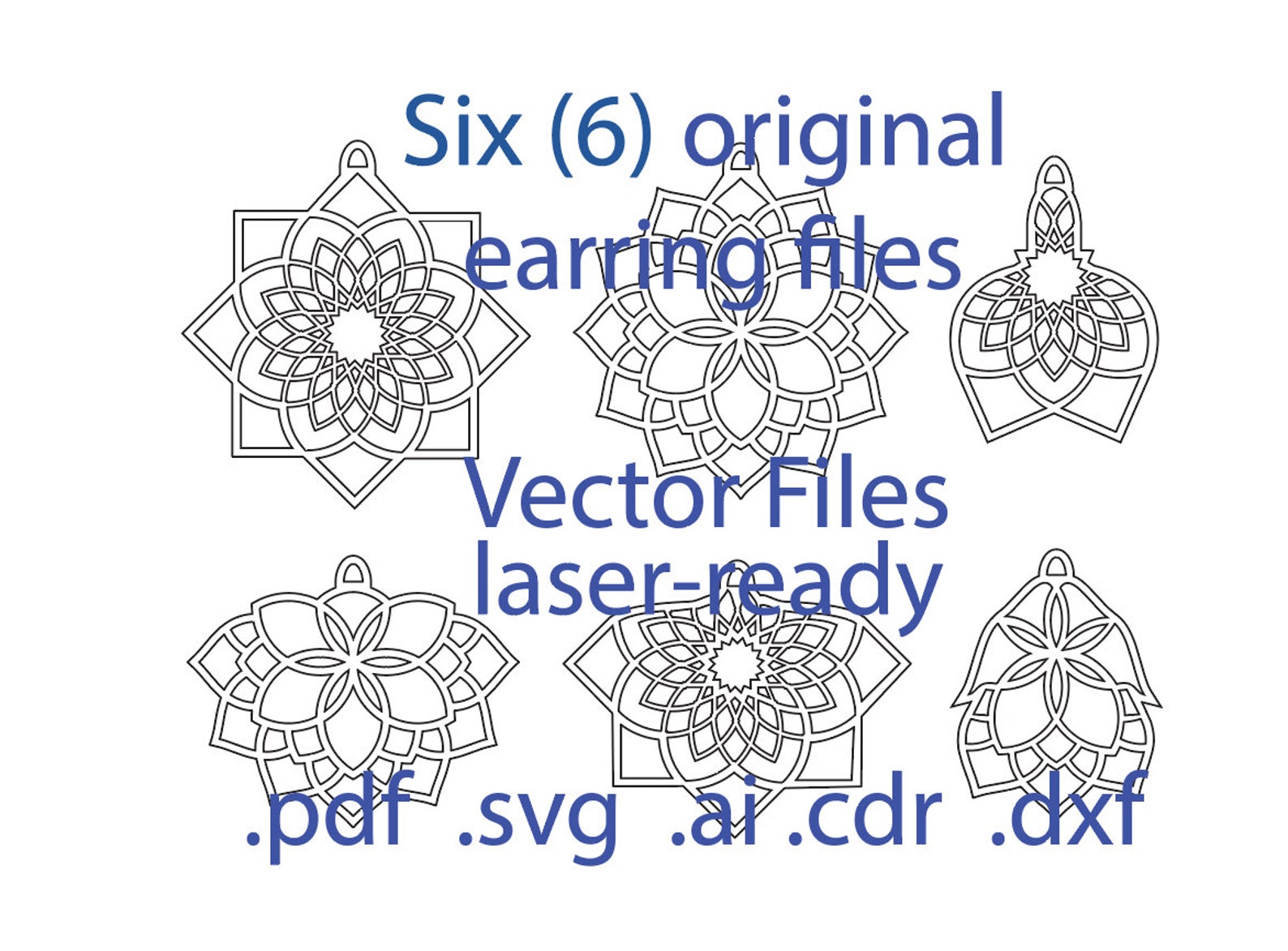 Laser Cut File for Earrings Svg File for Jewlery Digital Download for ...