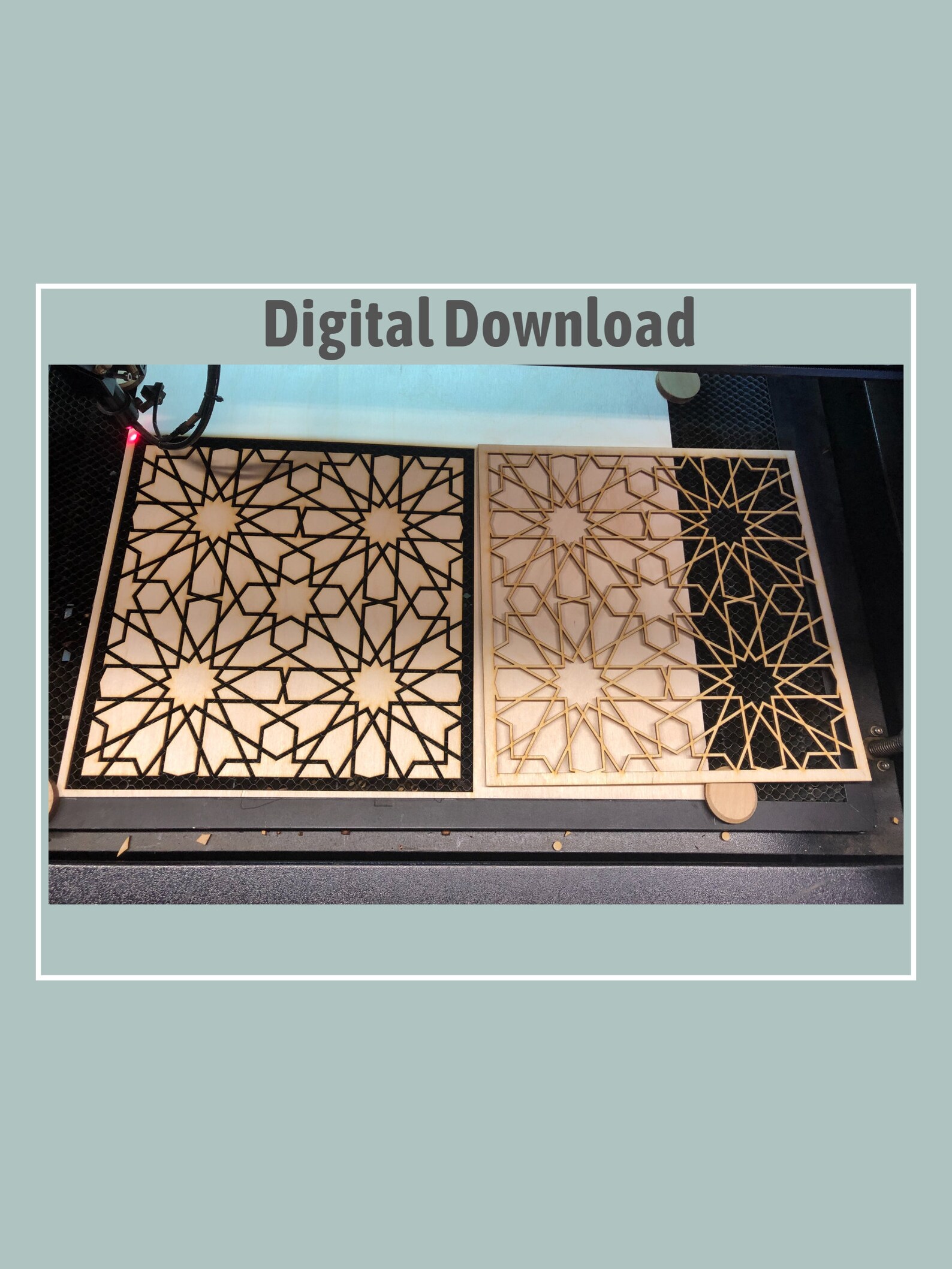 Wall Art SVG Layered Vector Svg File for Islamic Tile 6-fold Pattern ...