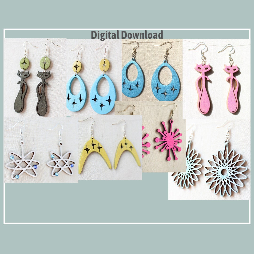 Laser Cut File for Earrings Svg File for Earrings Digital Download for ...