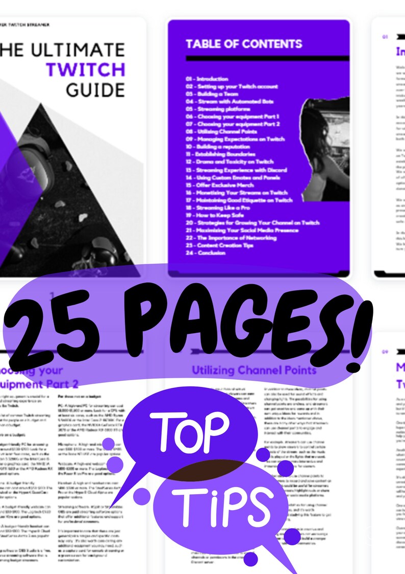 The Ultimate 25-page Twitch Streaming Guide - Etsy