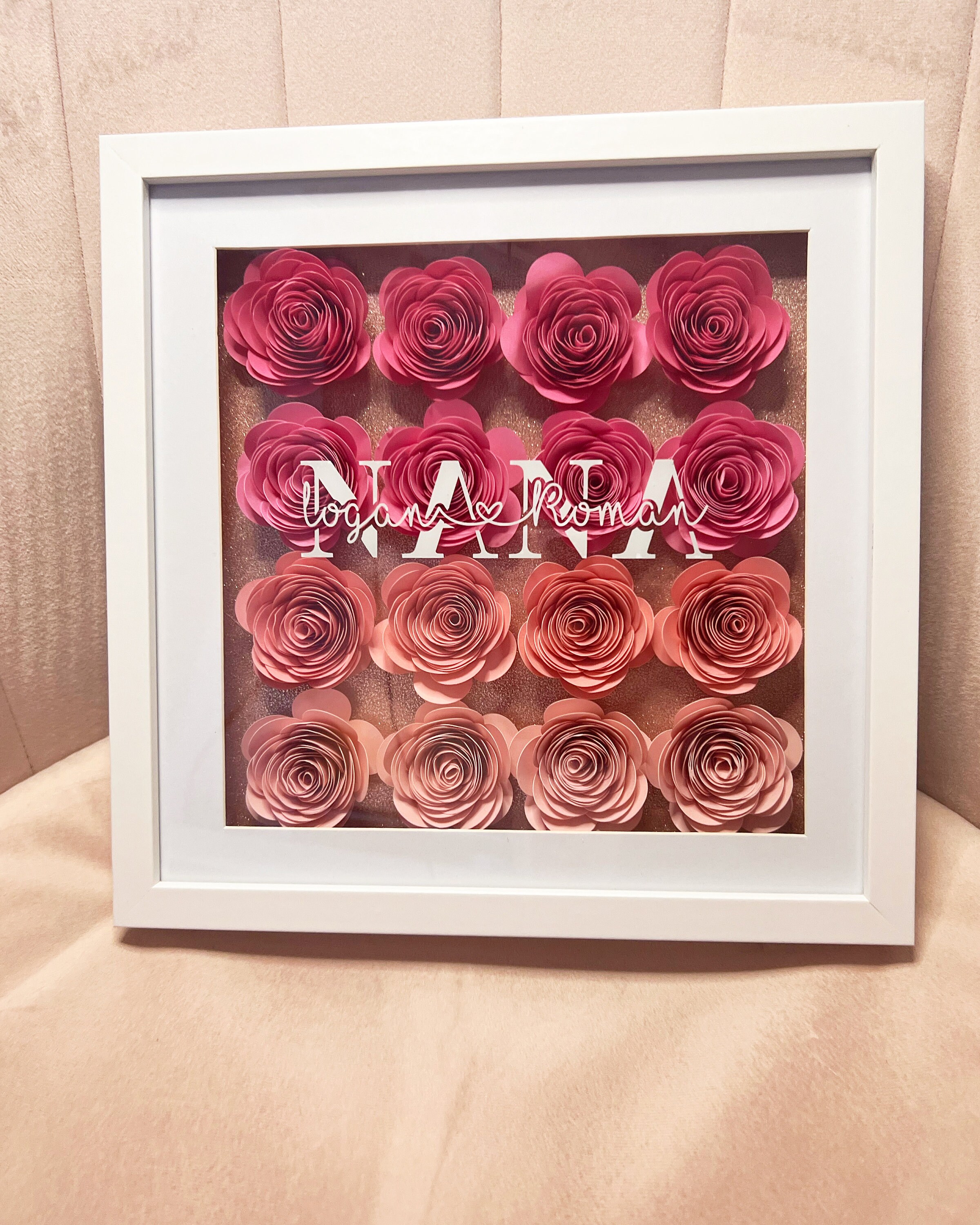 Rolled Flower Box, Flower Box Frame, Shadow Box - Etsy UK