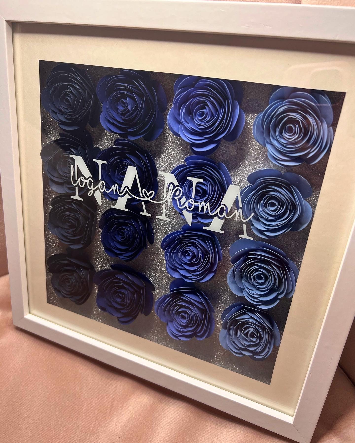 Rolled Flower Box, Flower Box Frame, Shadow Box - Etsy UK