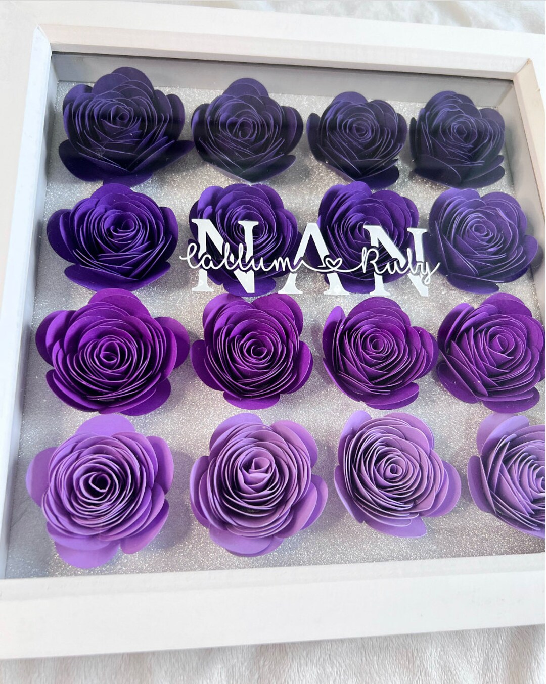 Rolled Flower Box, Flower Box Frame, Shadow Box - Etsy UK