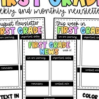 November Classroom Newsletter Template: Editable Thanksgiving Flyer ...