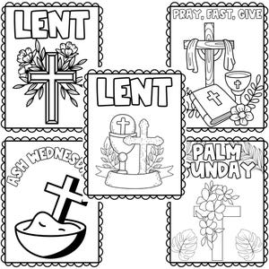 Lent Coloring Pages - Lent, Palm Sunday, Holy Thursday, Good Friday ...