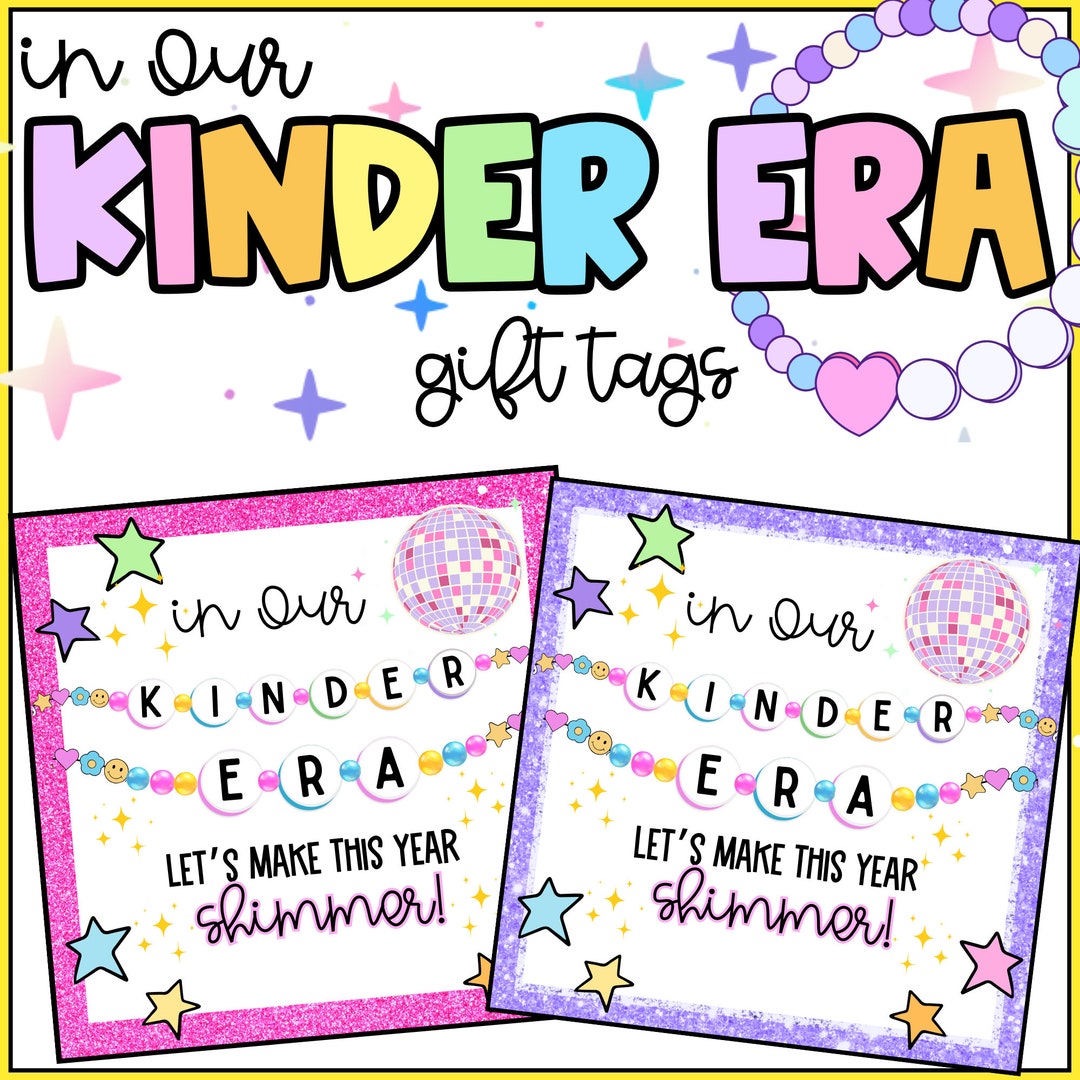 In Our Kindergarten Era Gift Tags -kinder Era- Friendship Bracelets ...