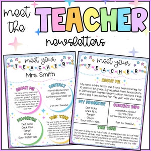 Meet the Teacher Newsletter Templates - Powerpoint - Friendship ...