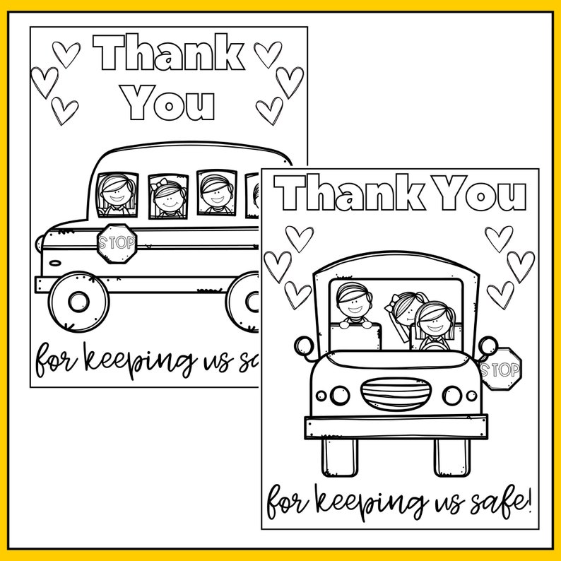 Bus Driver Appreciation - Thank You Letters & Coloring Pages - Download ...