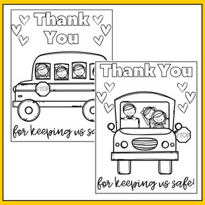 Bus Driver Appreciation - Thank You Letters & Coloring Pages - Download ...