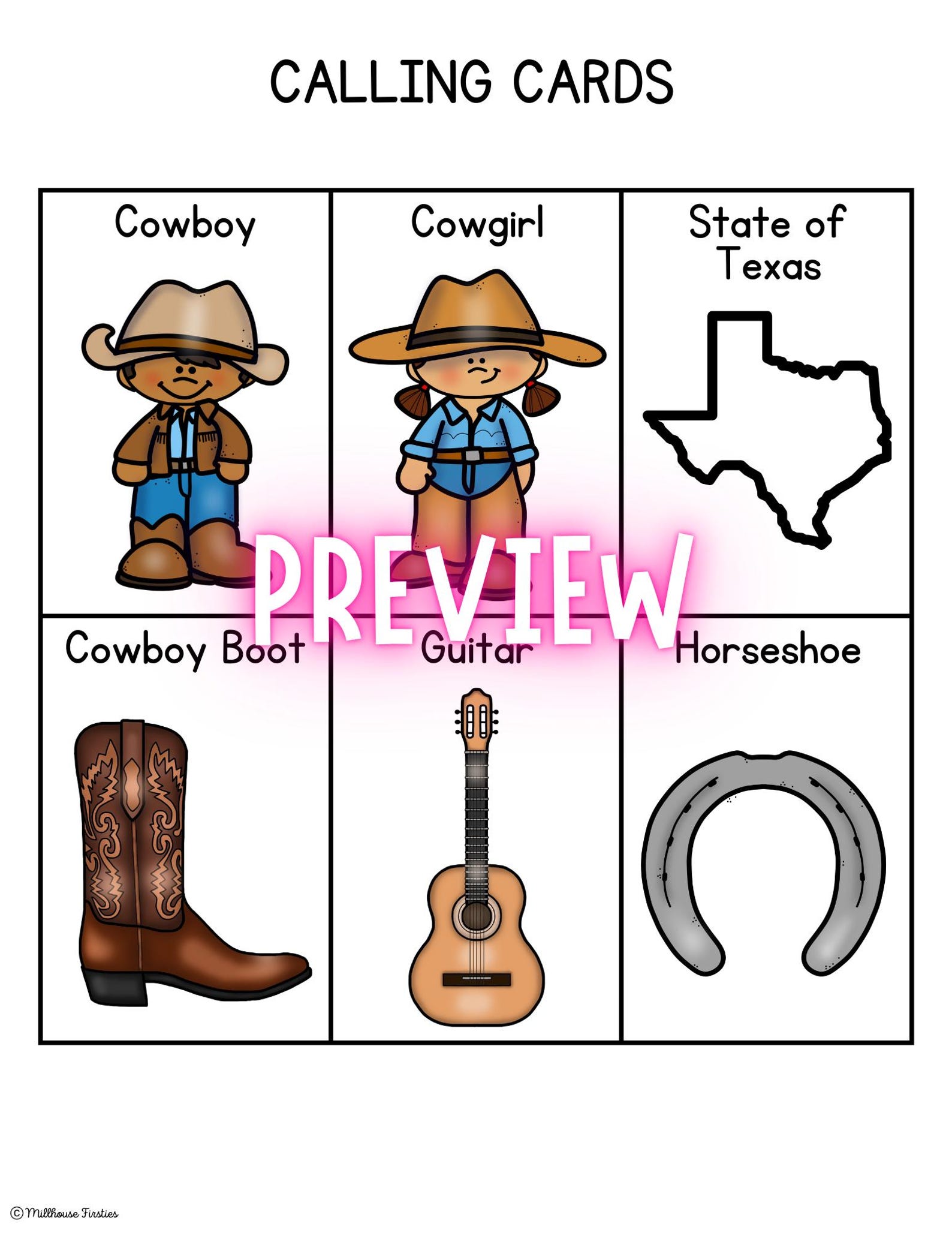 Texas BINGO Game -western, Rodeo, Cowboy, Symbols, Go Texan Day- Class ...