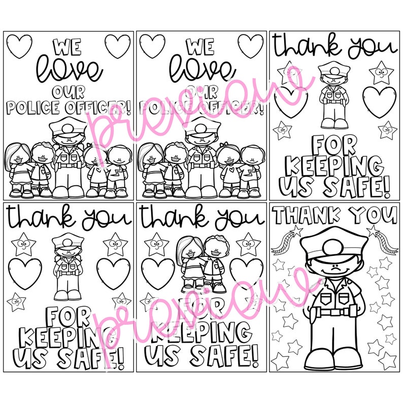 Law Enforcement Appreciation Day- Police Officer Pages Cards-community ...